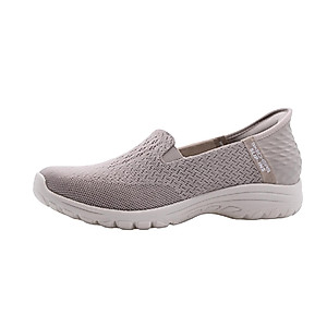 SKECHERS Women's Reggae Fest 2.0-Guiding Light Slip-INS Loafer, Taupe, 7.5