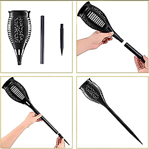 Solar Tiki Torch Lights with Flickering Flames for Garden, Torch Stake Light Outdoor Decorative, Waterproof Landscape Flame Lights with Auto On/Off for Garden Party Pathway (12 Pack Yellow, 12 LEDs)