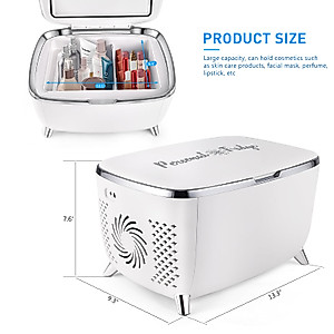Personal 6 Liters Mini Skincare Fridge, Cosmetic Fridge, Portable Makeup Cooler Refrigerator for Beauty Products, Beverage, Bedroom, Home, Office