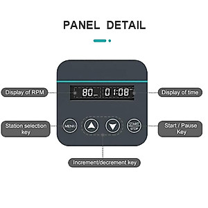 CHANGLKJ Lab Rotating Mixer, Tube Rotary Shaker with 1min-23h59min Timer for 1.5/15/50ml Tubes, Speed 20-80rpm and 40°- 80° Rotating Angle Adjustable, Stable Operation, for Solid Powder, Urine, Blood