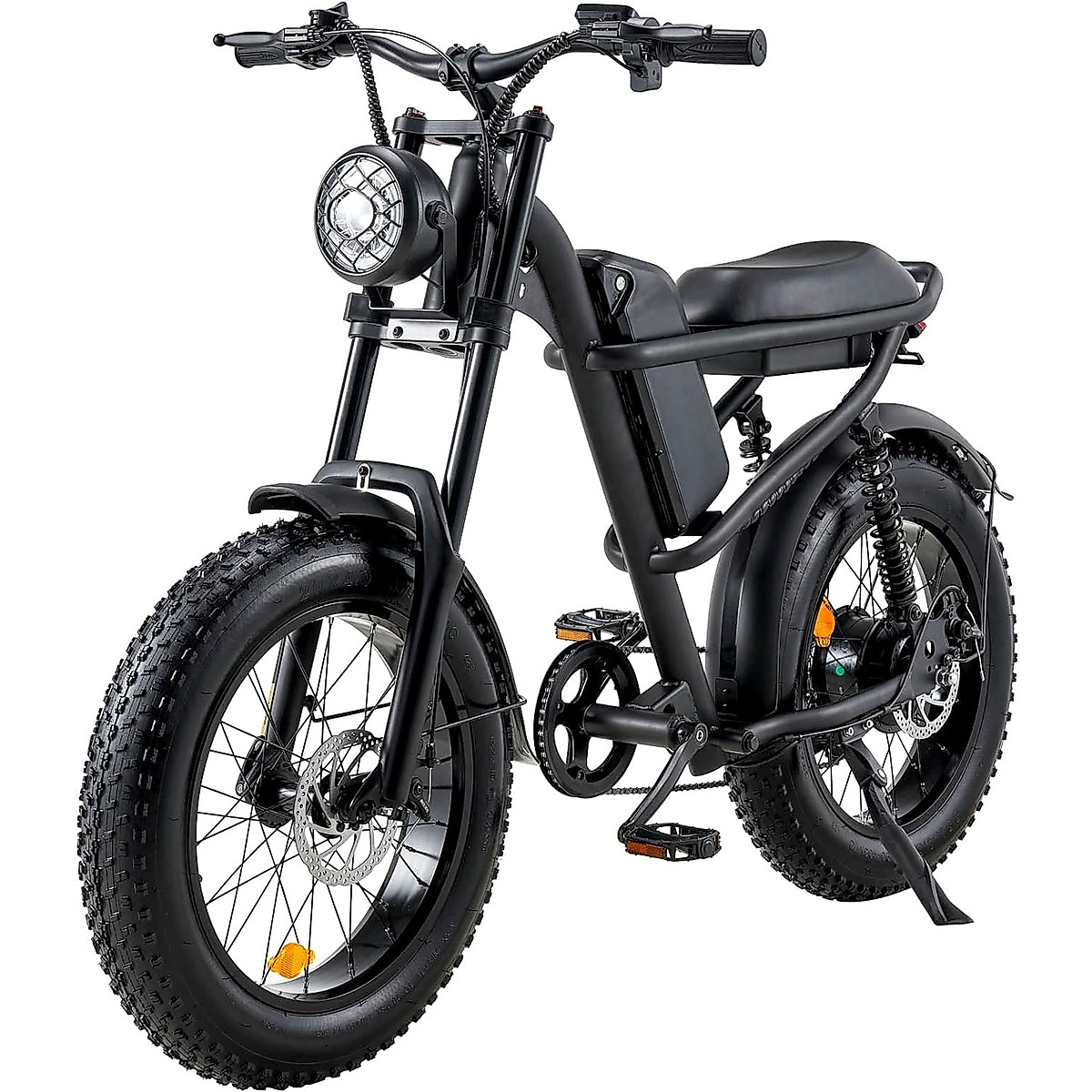 1200W Electric Bike for Adults 30Mph, 20" x 4.0 Fat Tire Electric Mountain Bike, Ebike Removable 48V/15AH Battery, E Bike Full Suspension Shimano 7 Speed Electric Bicycle for Snow Beach Mountain