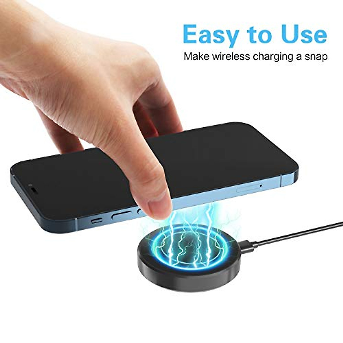 COSOOS Compatible with Mag-Safe Charger, Magnetic Wireless Charger for iPhone 14 Pro Max,14 Pro,14 Plus,14/13 Pro Max,13 Pro,12,Airpods 3,Fast Wireless Charging Pad with Adapter & 5ft Charging Cable