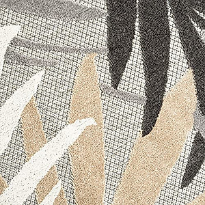 Jute Water Resistant Indoor Outdoor Rug 5x7 - Modern Outdoor Rugs for Patio, Entryway, Deck, Porch, Camping, RV - Outside Area Rug