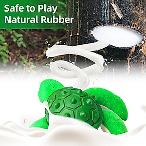 Durable Sea Turtle Squeaky Dog Toy – Bite-Resistant Plush & Rubber Chew Toy for Small, Medium, Large Dogs | Tough, Interactive Toy for Aggressive Chewers & Puppy Teething