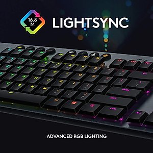 Logitech G815 RGB USB Mechanical Gaming Keyboard (Clicky), Black