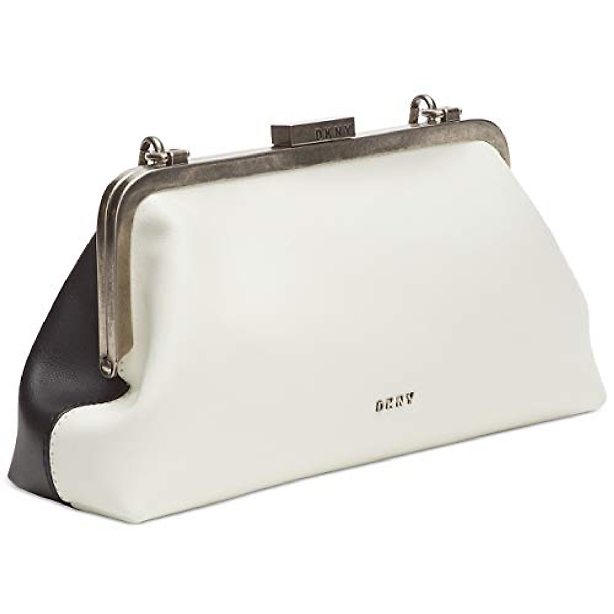 DKNY Farrah Leather Black & White Clutch