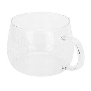 MIGONG Glass Mugs, 3.1X4.3in Borosilicate Glass for Milk Tea Coffee Cocktails and Home Coffee Shop Glass Mugs, with Handle for Homes Coffee Shops Tea Cups