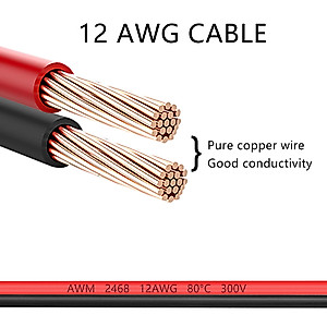 PNGKNYOCN 45A Connector to XT90 Short Cable,12AWG XT90 Male Plug to Solar Panel Connector Conversion Cable for Portable Power Station,Solar Panel（0.3M）