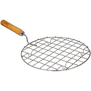 WhopperOnline Stainles Steel Multi-Purpose Round Wire Roasting Pan, Roti Jari, Roti Jali, Roti Grill, Papad Jali, Chapati Grill, Cooling Rack