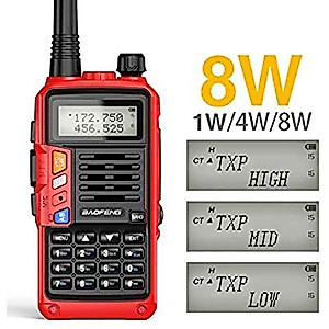 Baofeng UV-5R Upgraded Ham Radio Handheld Two Way Radio UV-S9 Plus 8W Long Range UV5R Portable Rechargeable Walkie Talkie with USB Charger Cable