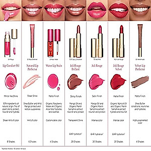 Clarins Joli Rouge Brillant Lipstick | Shiny, Sheer Finish | Intense, Long-Lasting Color | Moisturizing | Hydrates Lips | Mango Oil and Marsh Samphire Extract Deliver Skincare Benefits | 0.1 Ounces