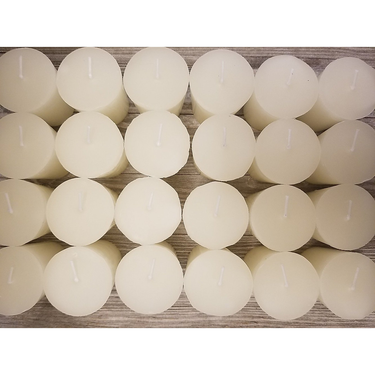 Old Candle Barn 24-Piece Votive Candles - Lily of The Valley Scented 15 Hour - Perfect Ivory Votives - Hand Poured Made in USA