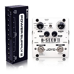 JOYO D-SEED-II Multi Stereo Delay Pedal Bundle with JP-06 Noise Blocker Pedal Power Supply