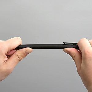 KACO Retractable Gel Pens 0.5mm Extra Fine Point, Pack of 10, Black Barrel with Black Ink