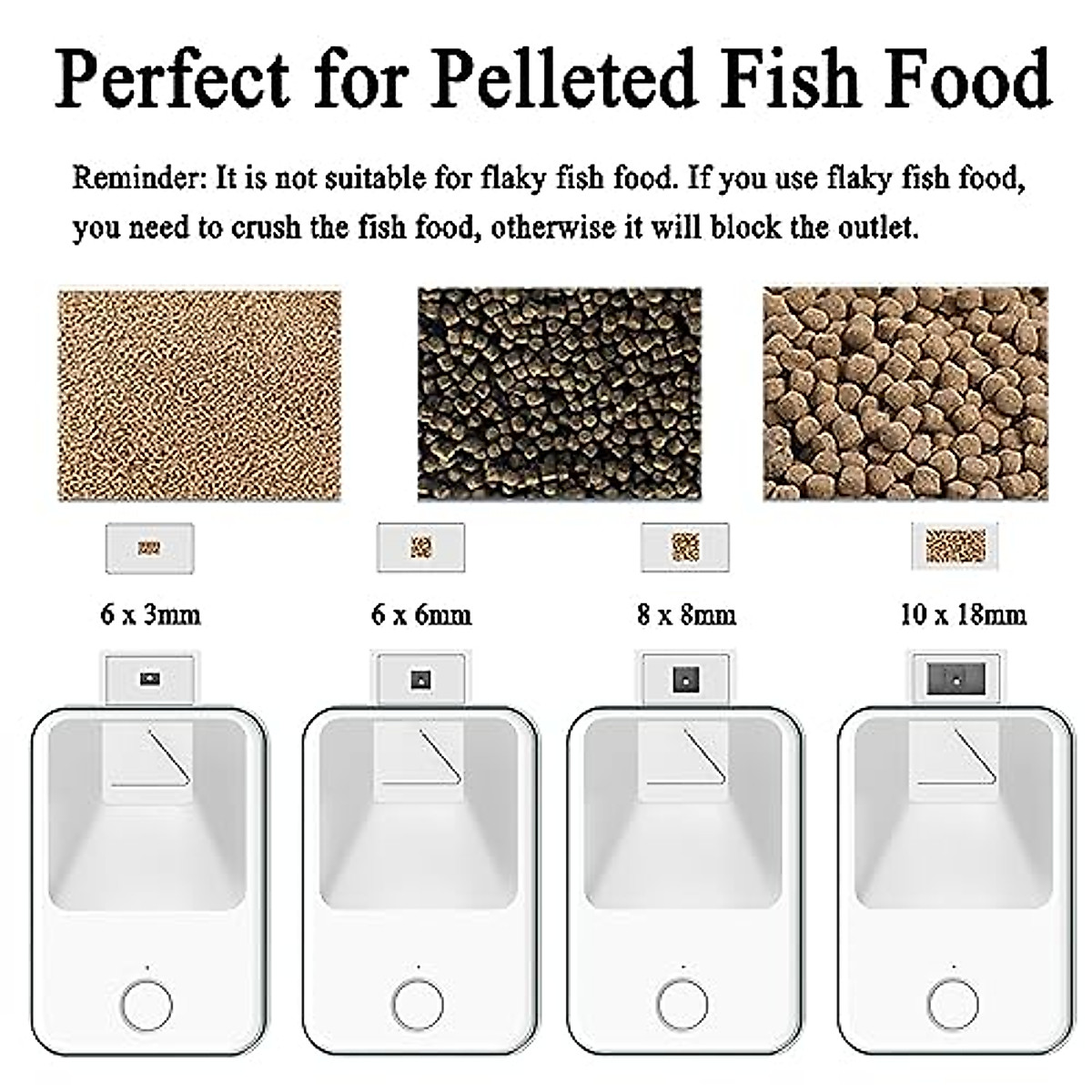 IGERESS WiFi Automatic Fish Feeder for Aquarium, Auto Fish Food Dispenser for Fish Tank with App Control Timer USB Powered Drawer Delivery Does Not Spoil Fish Food, Moisture Proof, Won't Clog, 430ML