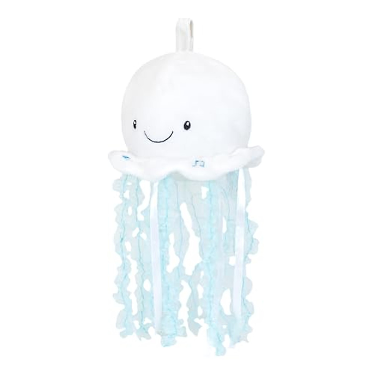Cuddle Barn® Bubbles the Jellyfish Light-Up Musical Stuffed Animal, 12” Plush Toy Attaches to Crib Mobile has Soft Illuminating Lights and Soothing Ocean Wonder Melody to Help Baby Sleep
