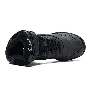 Skazz by Sansha Women's Dance Studio Exercise Sneakers Leather TPR Split-Sole Boomerang (US 7 / Skazz 07 M), Black, 7