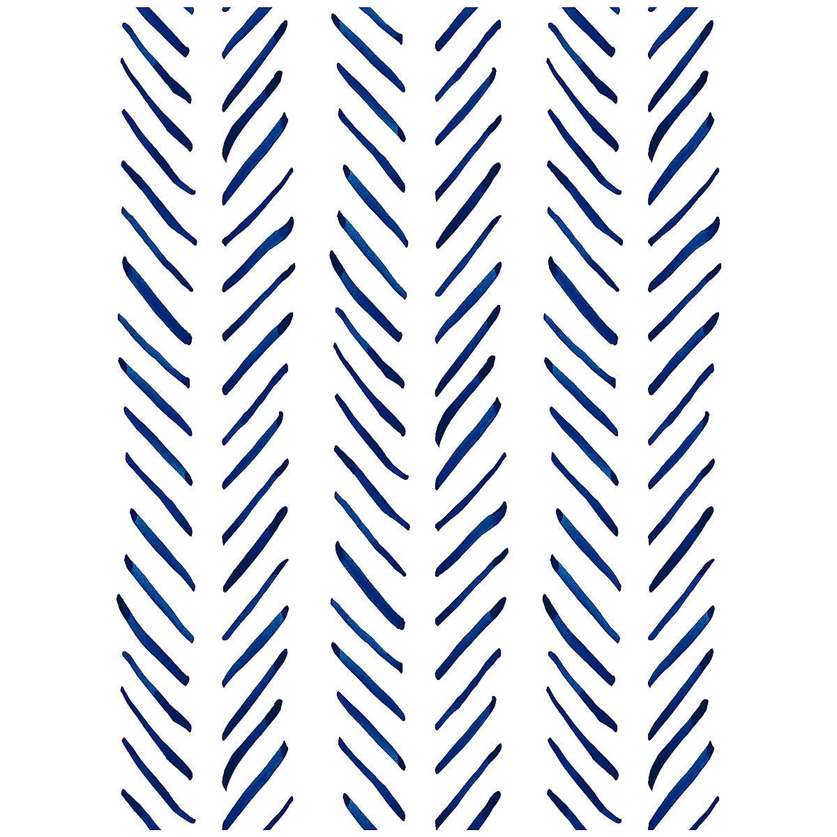 HAOKHOME Boho Peel and Stick Wallpaper Stripe Removable Navy/White Chevron Vinyl Contact Paper Mural for Home Decor 17.7in x 9.8ft