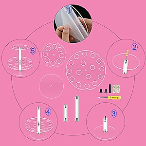 TOOPILAT Ice Cream Cone Holder,2-Tier Acrylic ice Cream Stand.Acrylic Ice Cream Cone Holder Stand with 24 Holes Waffle Cone Displaying Stand for Party