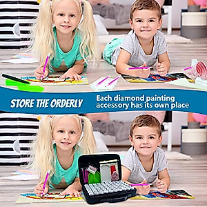 puyaboy Diamond Painting Accessories,Diamond Art Accessories and Tools,60 Slots Diamond Painting Tools Suitable for DIY Art, Black