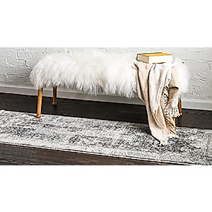 Unique Loom Baracoa Collection Area Rug - La Cabana (2' 2" x 6' 1" Runner, Fume Gray/ Brown)