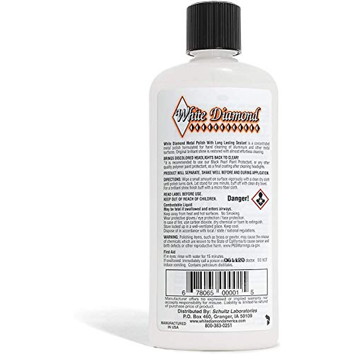 White Diamond Metal Polish - Perfect for Stainless Steel, Brass, Aluminum, Chrome, Gold, Silver - Multi-Purpose Cleaner, Sealant, & Rust Remover/Preventer for Cars, Jewelry, Boats & More - 2 Bottles