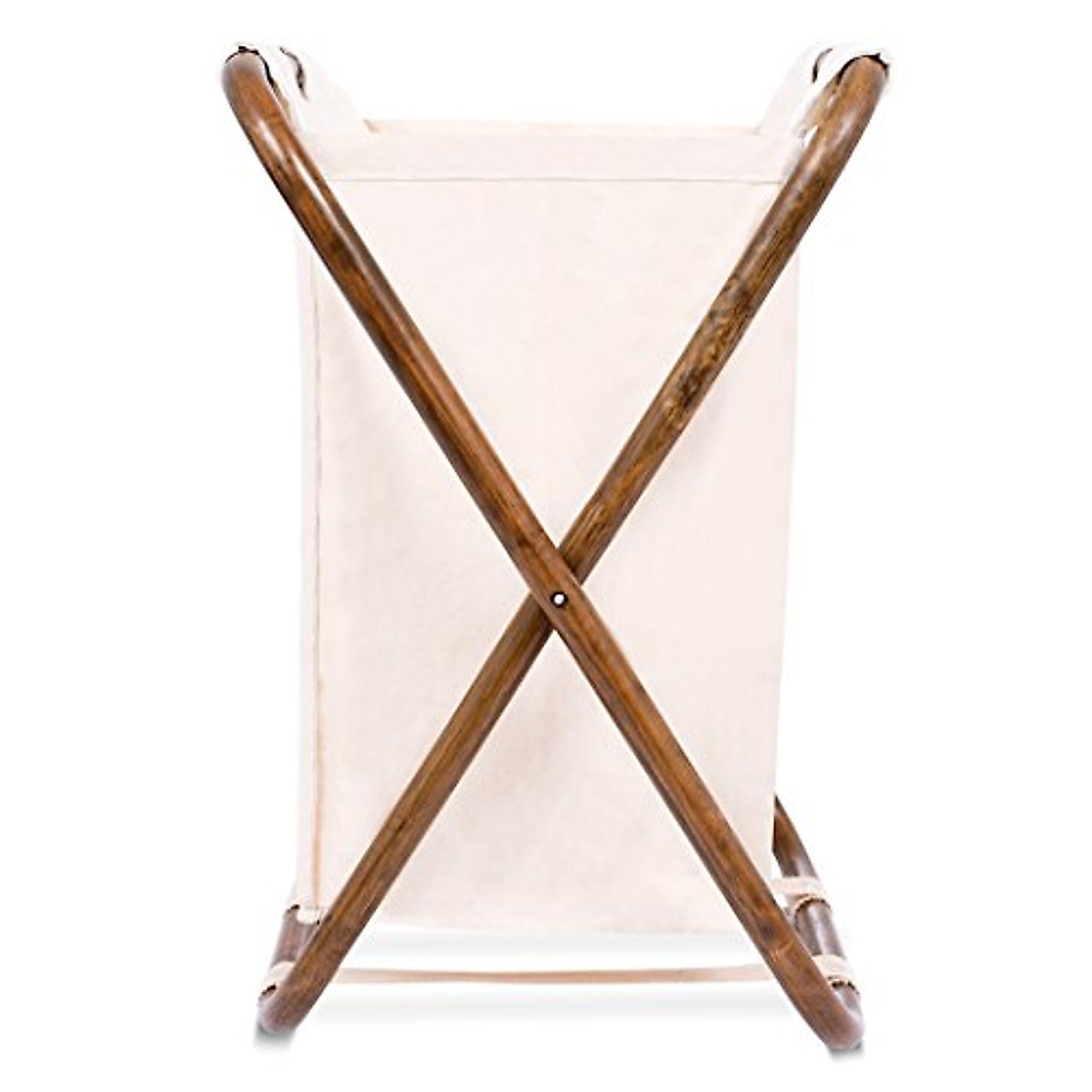 BIRDROCK HOME Single Rattan Laundry Hamper - Machine Washable Canvas Lining - Lightweight and Foldable - Removable Bag - Organizer