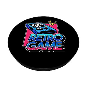 Let's Play Retro Games with Retro Controller Graphic Design PopSockets Swappable PopGrip