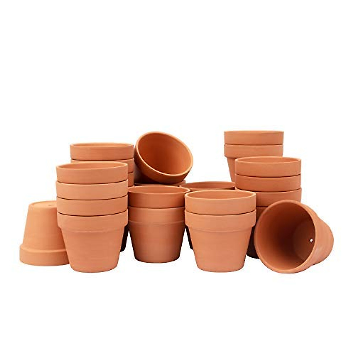 BLQH [26 Pack] 4" Planter Nursery Pots Clay Pots Terracotta Pot Clay Ceramic Pottery Planter Cactus Flower Pots Succulent Nursery Pots Garden Terra Cotta Pots with Drainage Hole (26)