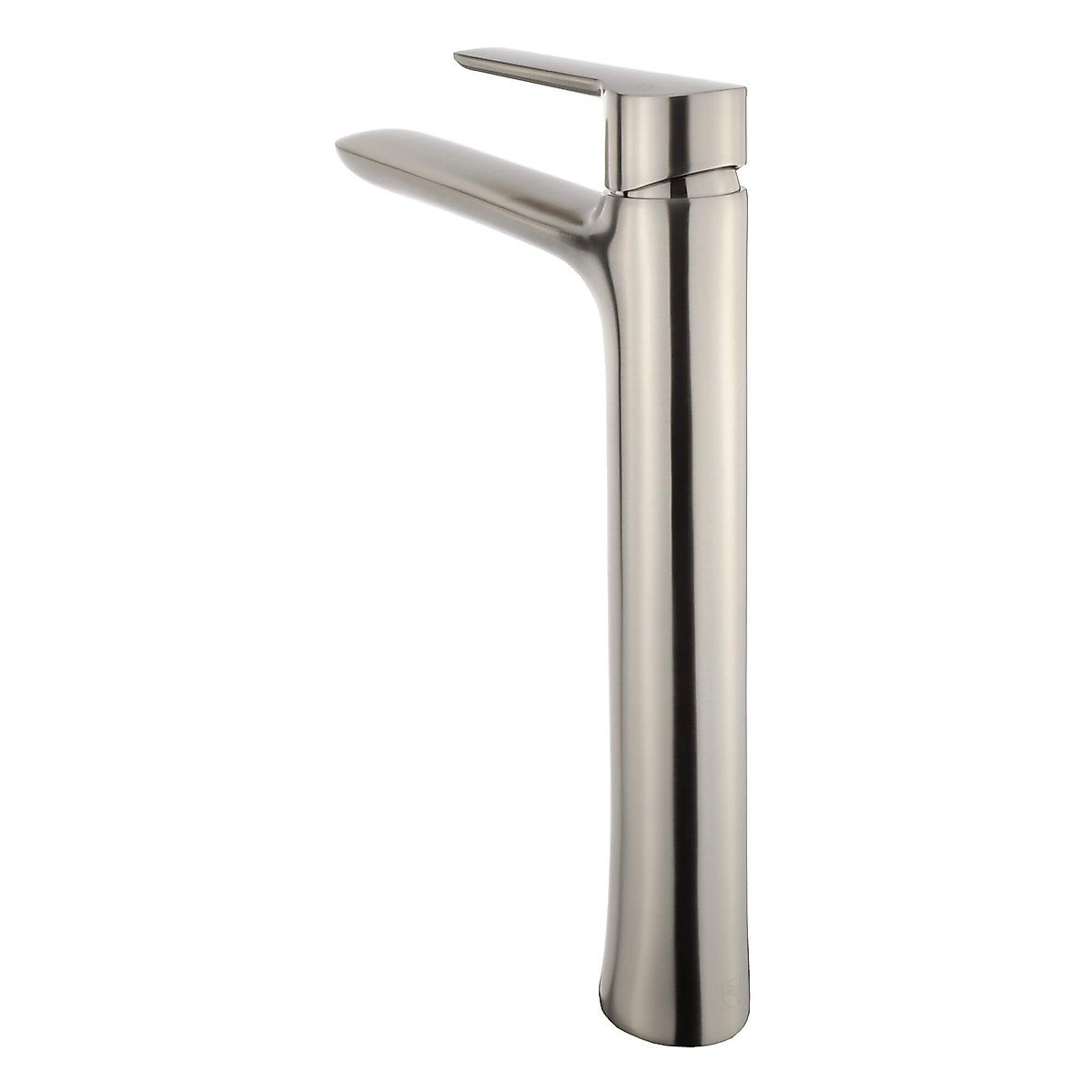 Fine Fixtures Round Single Hole Vessel Sink Bathroom Faucet, Satin Nickel