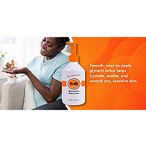 Yu-Be Hand & Body Lotion Deeply Hydrating Moisturizer Pump Bottle for Extra-Dry Skin - Day & Night Daily Moisturizing Skin Cream | Good For Cracked Heels I Non-Greasy - 10.25 Fl. Oz.