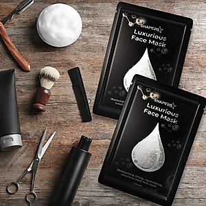 Shape28 Luxurious Face Mask For Men Skin Care Deep Cleansing Hydrating Face Mask Sheet 10 Sheets Minimize Pores Anti Aging Facial Mask