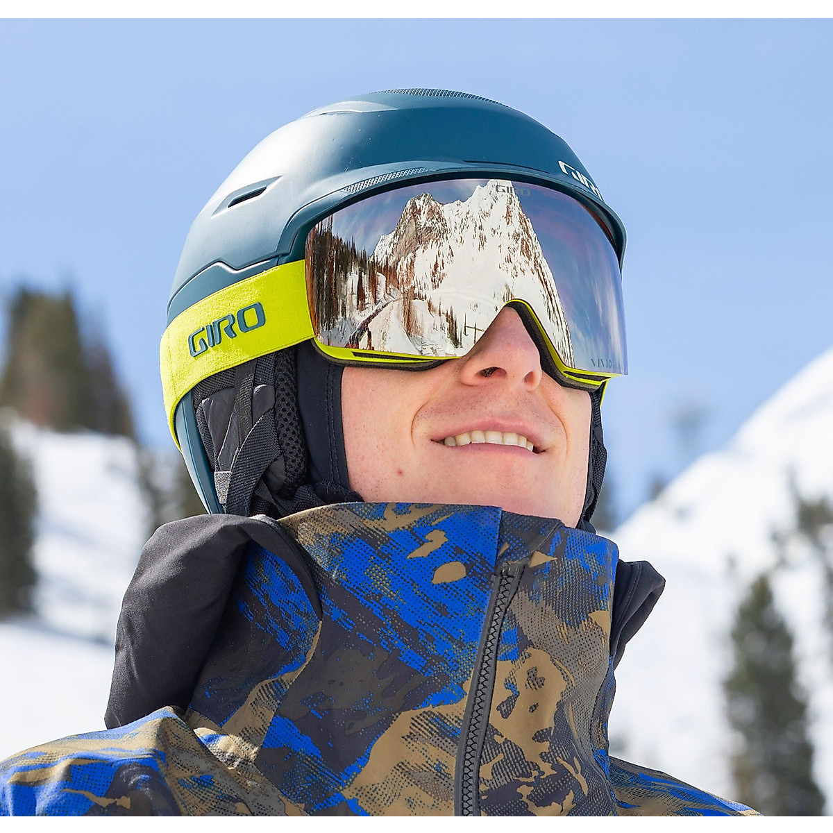 Giro Contour RS Asian Fit Snow Ski Goggles - for Men & Women - Black Wordmark Strap w/VIVID Ember/VIVID Infrared Lenses