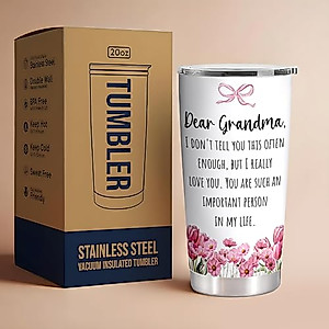 WIPI Happy Mothers Day Gifts for Grandma Cup Tumbler, Gifts for Grandma Birthday Valentine Christmas and Holiday, Christian Tumblers for Women Mom Wife and Loved Ones, Mom Coffee Tumbler 20 Oz
