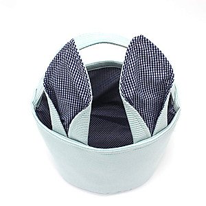 Easter Bunny Basket Bags Rabbit Canvas Toys Bucket Tote Storage Gifts Candies Handbag for Kids