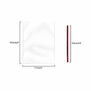 XLSFPY 100PCS Clear Cellophane Treat Bags with 100PCS Twist Ties, 3x4 OPP Rice Crispy Bags for Gift Goodie Favor Candy Cake Pop Birthday Party Cookies Christmas New Year Wedding Party (3'' x 4'')