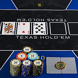 Poker Guard, Weights for Poker, Poker Gifts for Men, Poker Card Protector, Poker Accessories, Poker Chips with Plastic Case (Lucky Horseshoe)