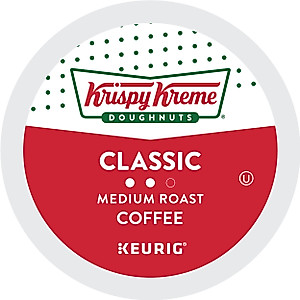 Krispy Kreme Classic, Single-Serve Keurig K-Cup Pods, Medium Roast Coffee, 12 Count (Pack of 6)