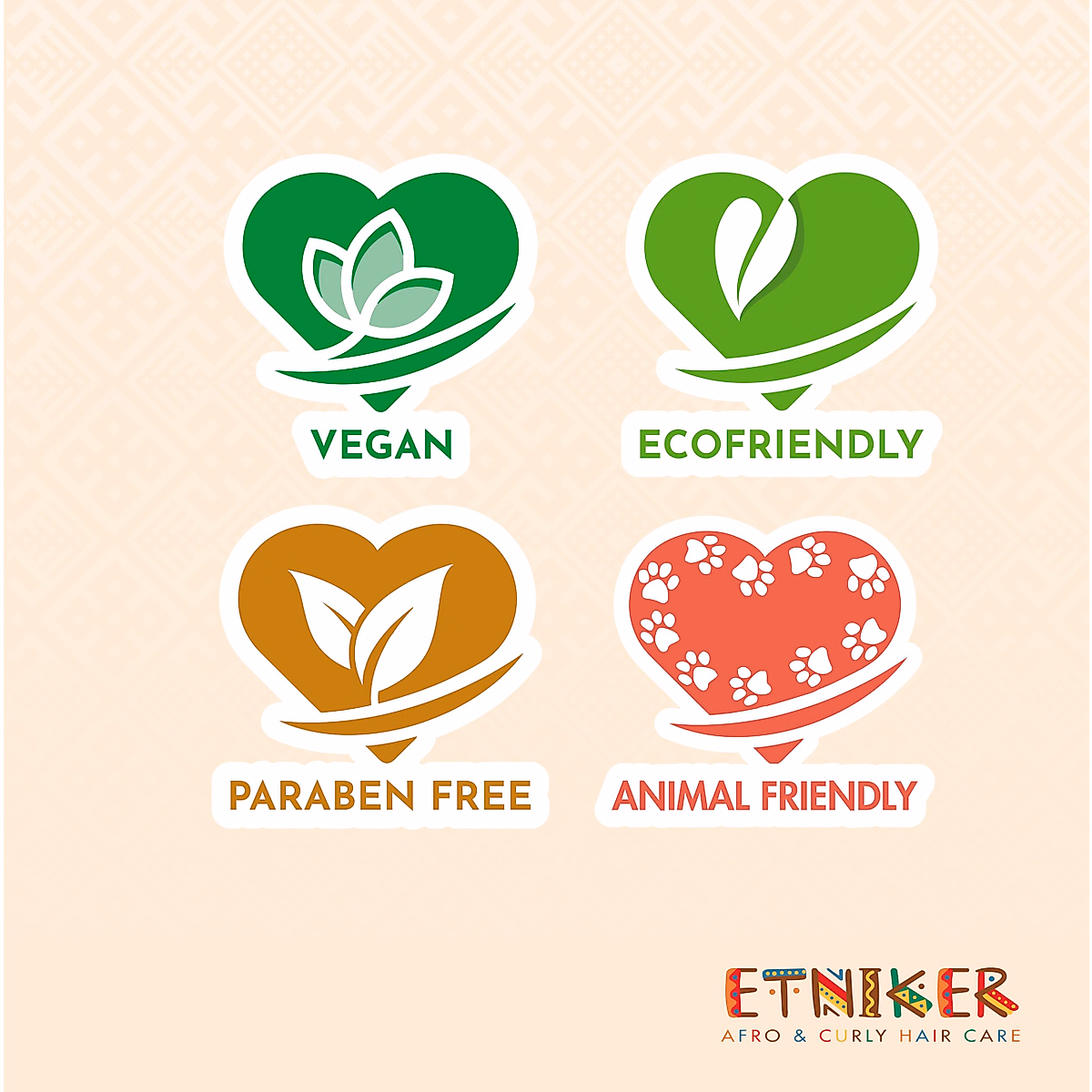 ETNIKER Nourishing Shampoo | Cleanse, Hydrate & Nourish | Coconut & Shea Butter | Free from Sulfates, Salt, Silicones, Mineral Oil, and Parabens | by L’MAR (1 Bottle, 8.4, Fl Oz)