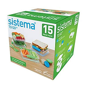 Sistema To Go 15-Piece Food Storage Container Set