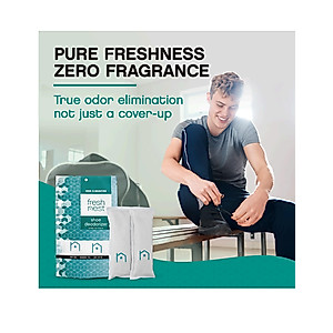Fresh Nest Shoe Deodorizer (2-Pack) - Odor Eliminator, Freshener for Sneakers, Gym Bags, and Lockers