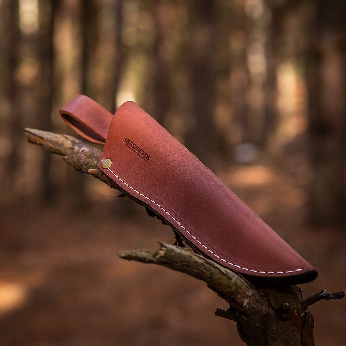 BPS Knives Belt Knife Sheath - Leather Sheath for Fixed Blade Knife - Outdoor, Hunting, Bushcraft, Camping Fixed Blade Knives - Leather Case with Belt Loop Clip