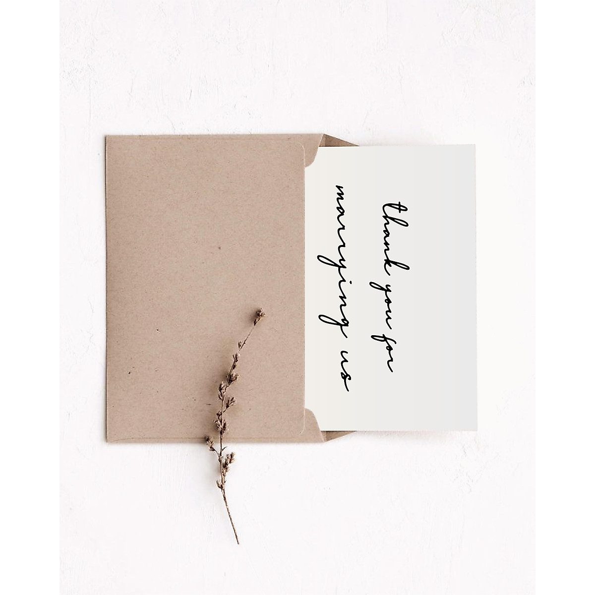 WeddingGiftsWedding 6 Pieces Wedding Day Card, Thank You for Marrying Us, Thank You Card for Officiant, Priest, Minister, Judge, Pastor Gifts. （Thank You B）