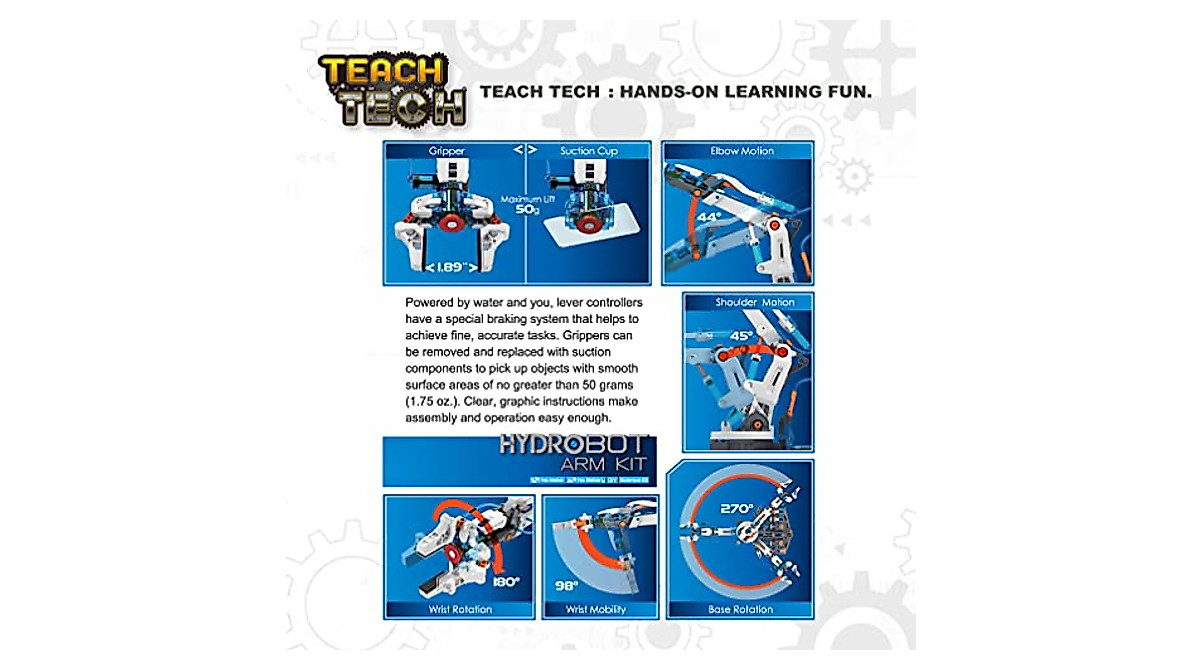 Hydrobot Arm Kit for Kids 12+ | Build Hydraulic Robots STEM Toy