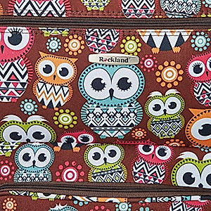 Rockland Vara Softside 3-Piece Upright Luggage Set,Expandable, Owl, 20 inch,22 inch,28 inch