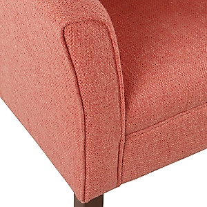 HomePop Barrel Shaped Accent Chair, polyester and wood, Orange