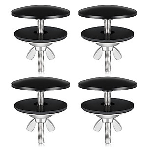 4 Pcs 2 Inch Kitchen Sink Hole Cover Faucet Hole Cover Stainless Steel Kitchen Sink Tap Hole Plate Stopper Cover Blanking Metal Plug (Matte Black)