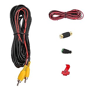 DALLUX Backup Camera RCA Video Cable,CAR Reverse Rear View Parking Camera Video Cable with Detection Wire (33FT/10 Meters)