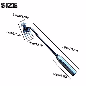 Carrie Rowe Weed Puller Tool, 2023 New Durable Garden Weed Pulling Tool, Portable Garden Weeder Tool for Vegetable Gardening Backyard Farm Planting & Weeding (Galvanized Handle)