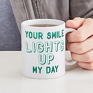 CafePress Your Smile Lights Up My Day Mug Ceramic Coffee Mug, Tea Cup 11 oz